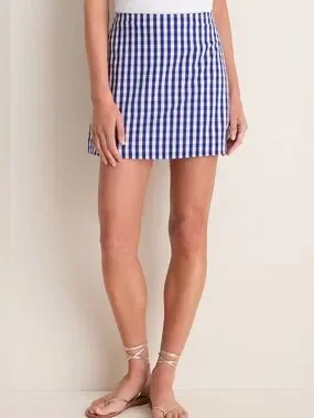 Tuckernuck | Skirts | Nwot Tuckernuck Ocean Gingham Meg Aline Mini ...